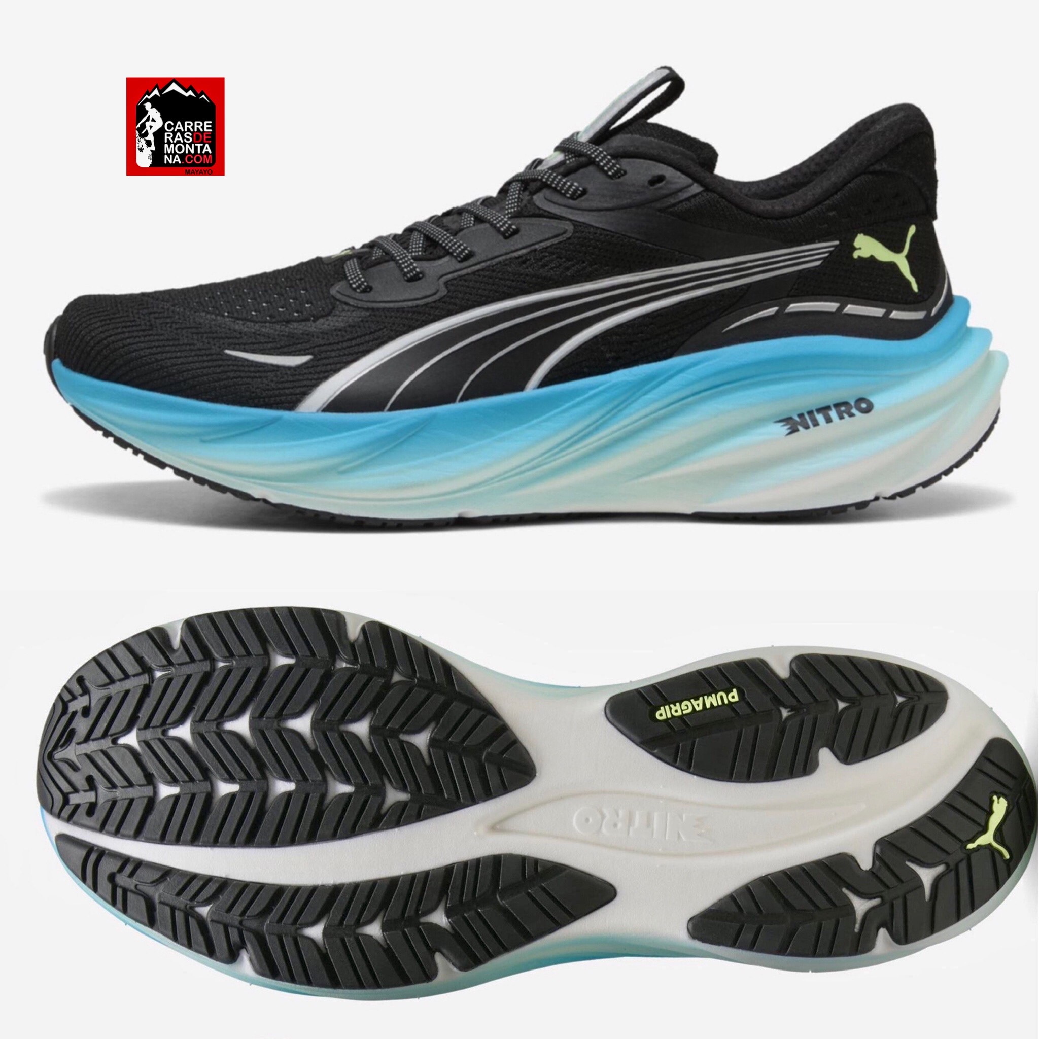Puma Magnify nitro 3: Zapatillas maximalistas 40mm talón. Mayayo